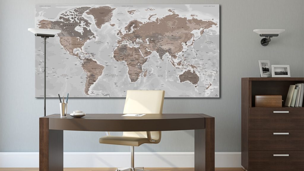 Mappemonde Poster - Carte du monde Affiche - World Map